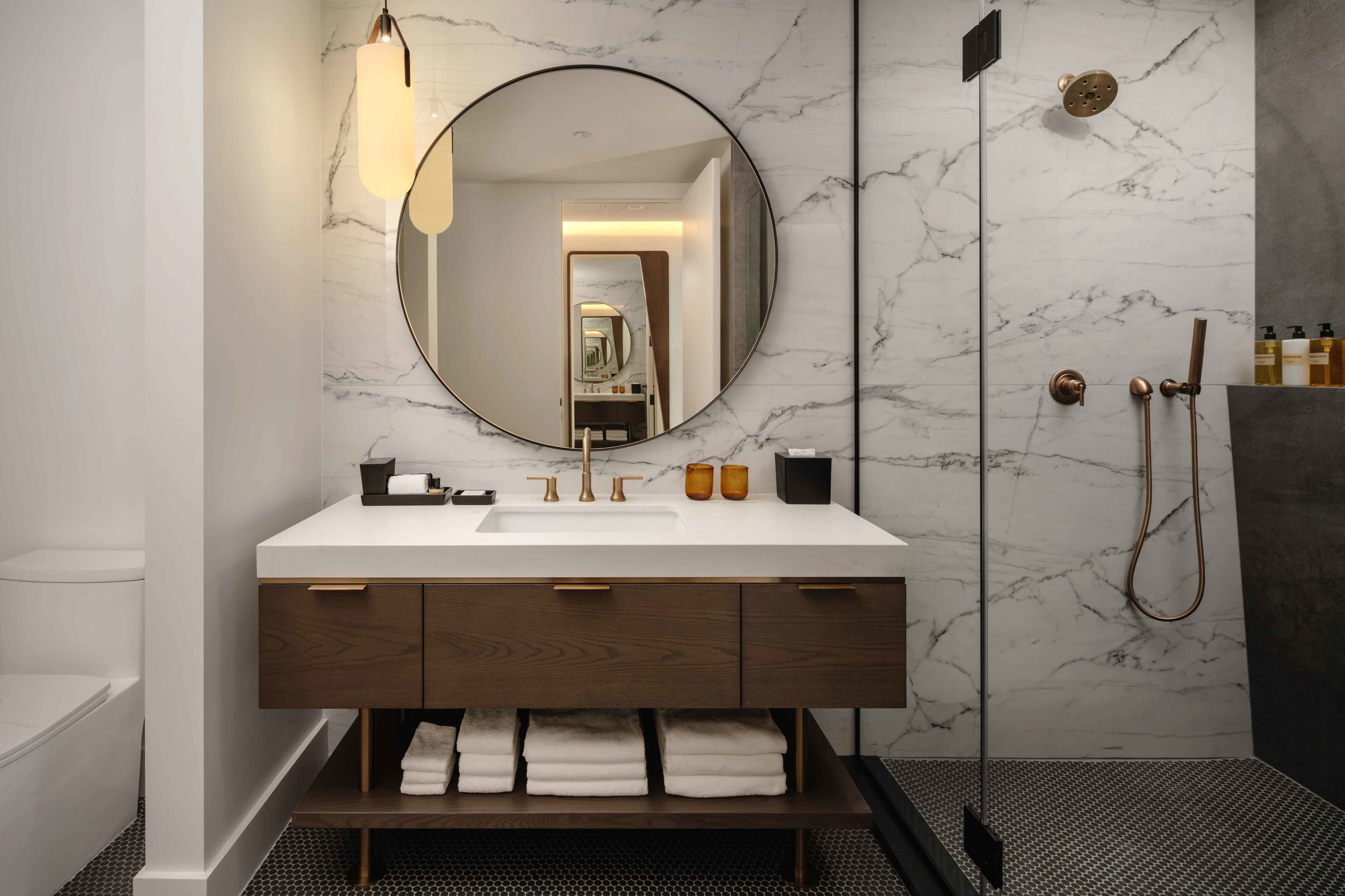 Thompson Hotel_Hospitality_Interiors_bathroom vanity - Abel Design Group