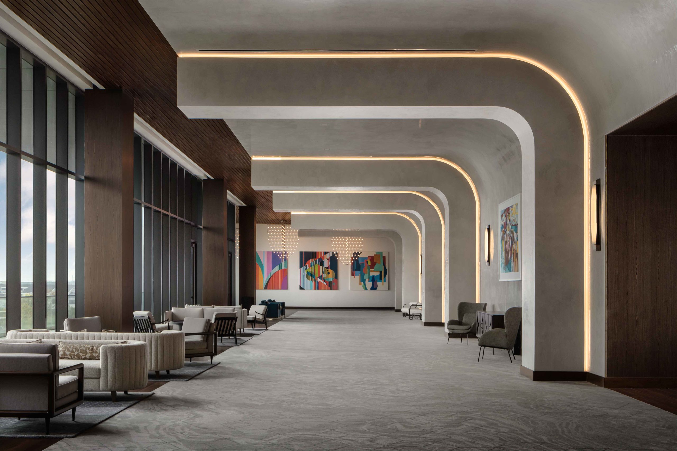 Thompson Hotel_Hospitality_Interiors_corridor prefunction - Abel Design ...